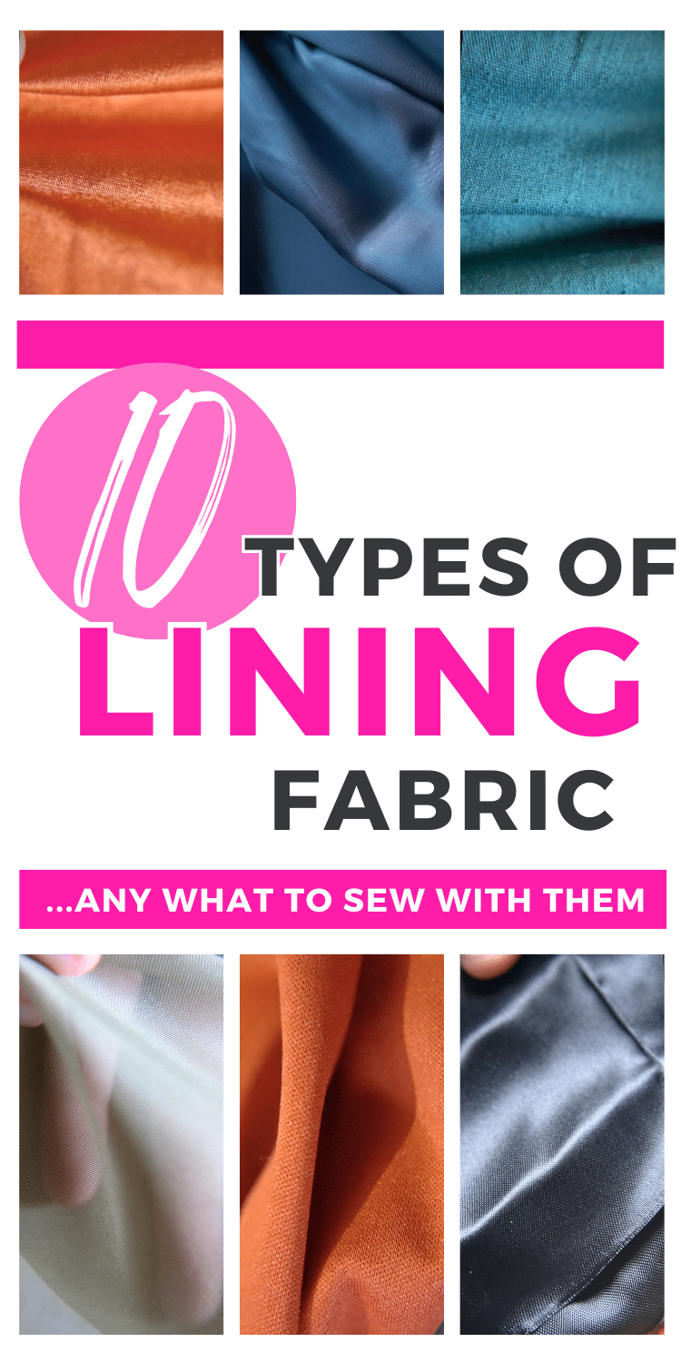 10 Types of Lining Fabrics and What to Sew With Them - Fabricated Closet