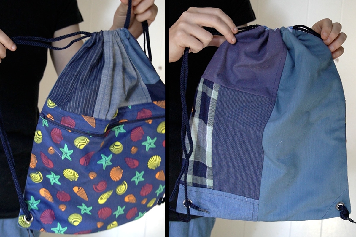 20 Unique Drawstring Bag Ideas with Free Sewing Patterns - Fabricated ...