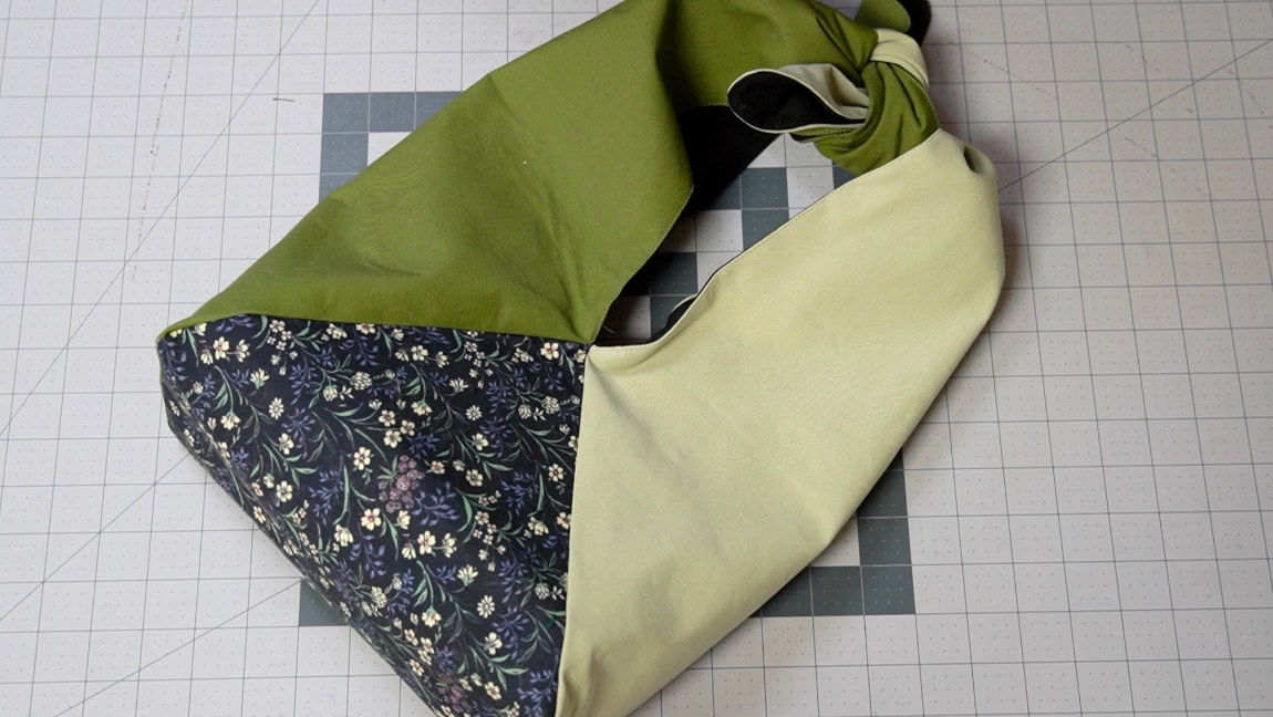 Tutorial: How to Make a 3-Color Handkerchief Bag - Fabricated Closet