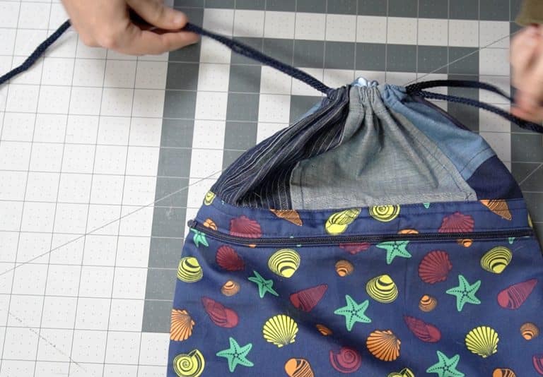 Tutorial: How to Make a Drawstring Bag With Scraps - Fabricated Closet