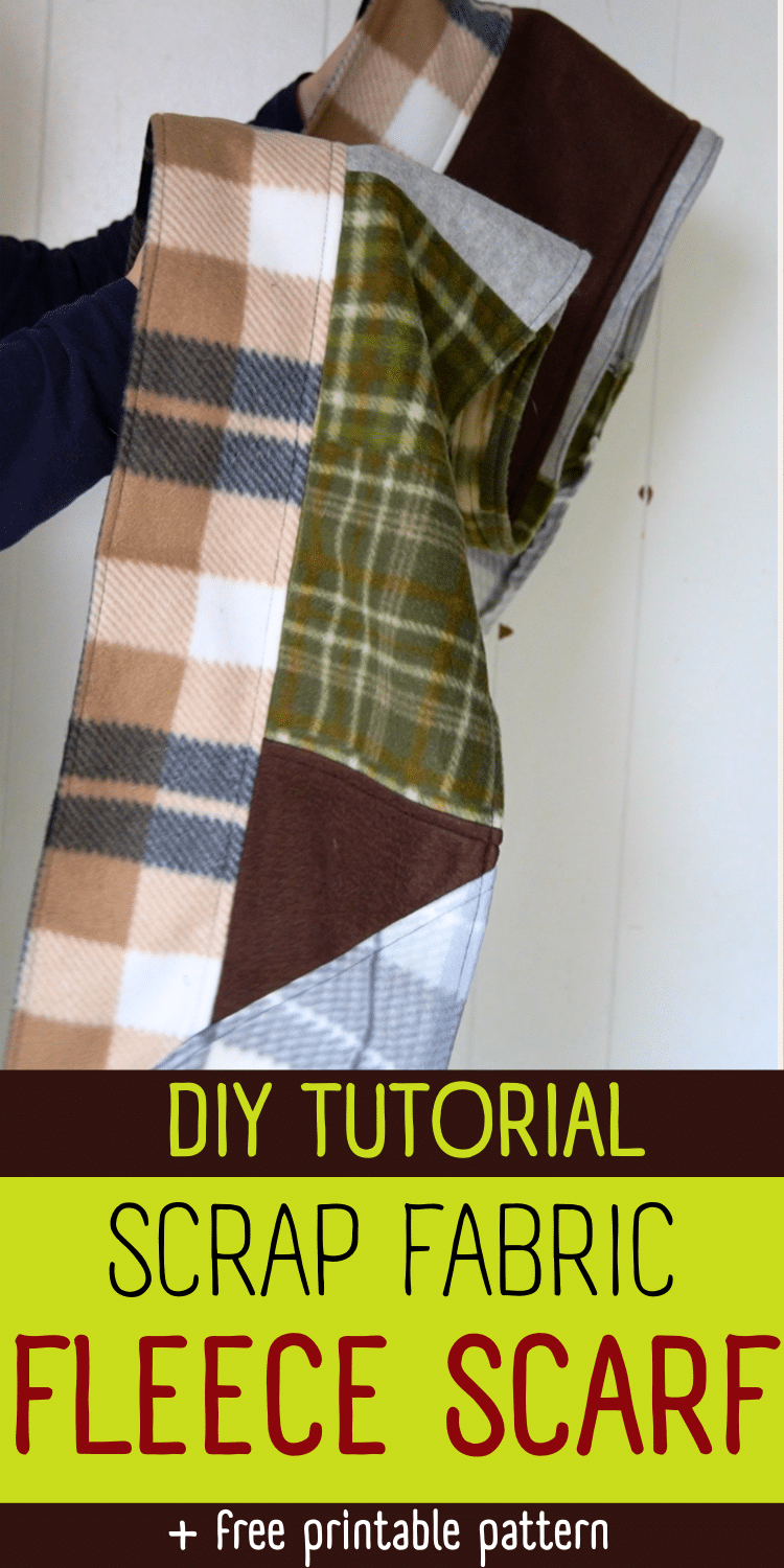 Tutorial: How to Make a Fleece Scarf with Scraps of Fabric - Fabricated ...