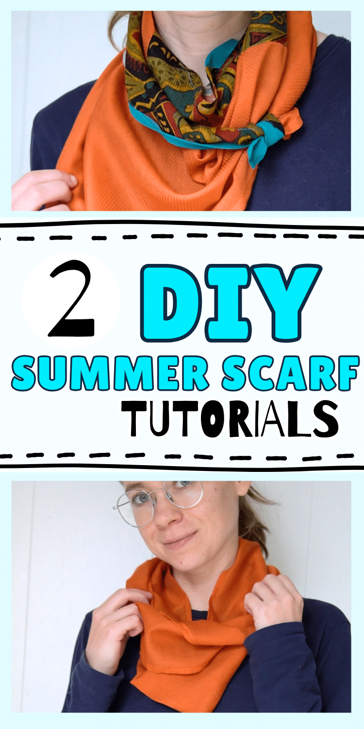 2 DIY Summer Scarfs Using 1/2 Yard or Less - Fabricated Closet