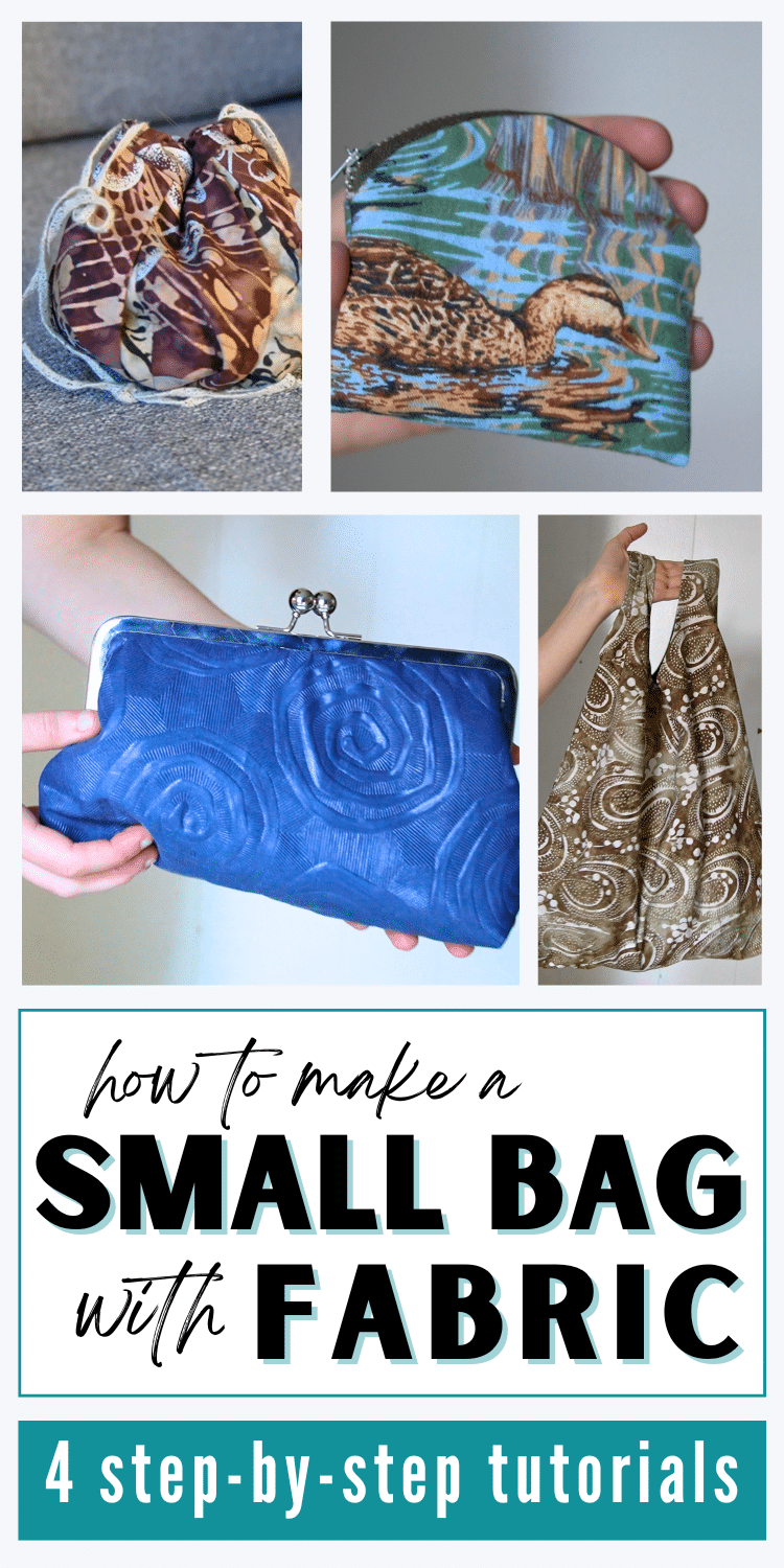 4 Small DIY Bags and Pouches with Free Sewing Patterns - Fabricated Closet