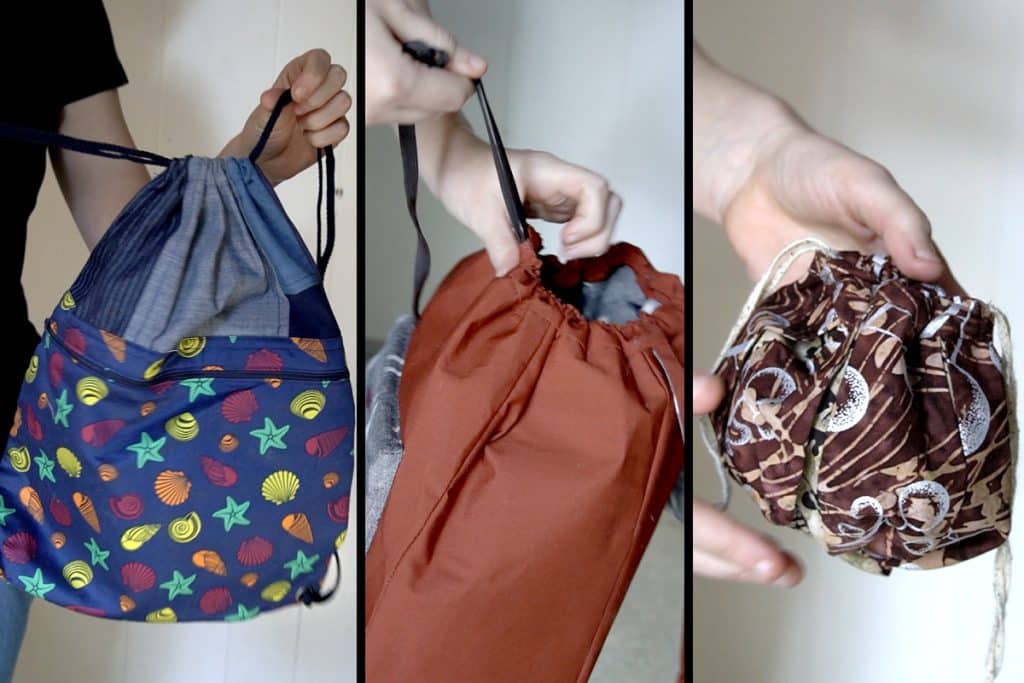 3 DIY Drawstring Bags with Free Sewing Sewing Patterns - Fabricated Closet