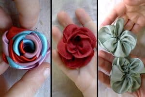 7 Easy DIY Fabric Flower Tutorials - Fabricated Closet