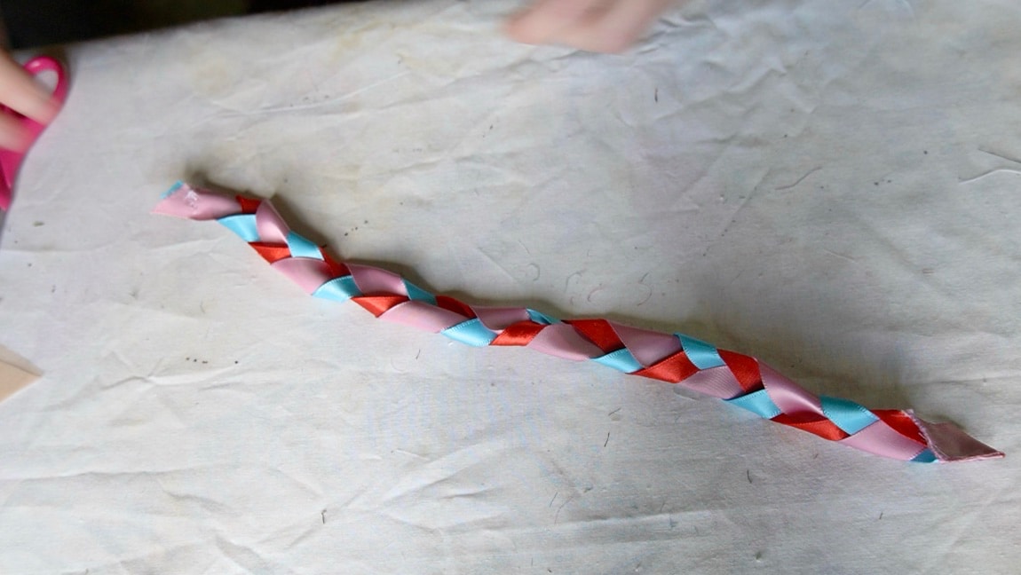 Tutorial: How to Make a Simple Braided Rose with Ribbon - Fabricated Closet