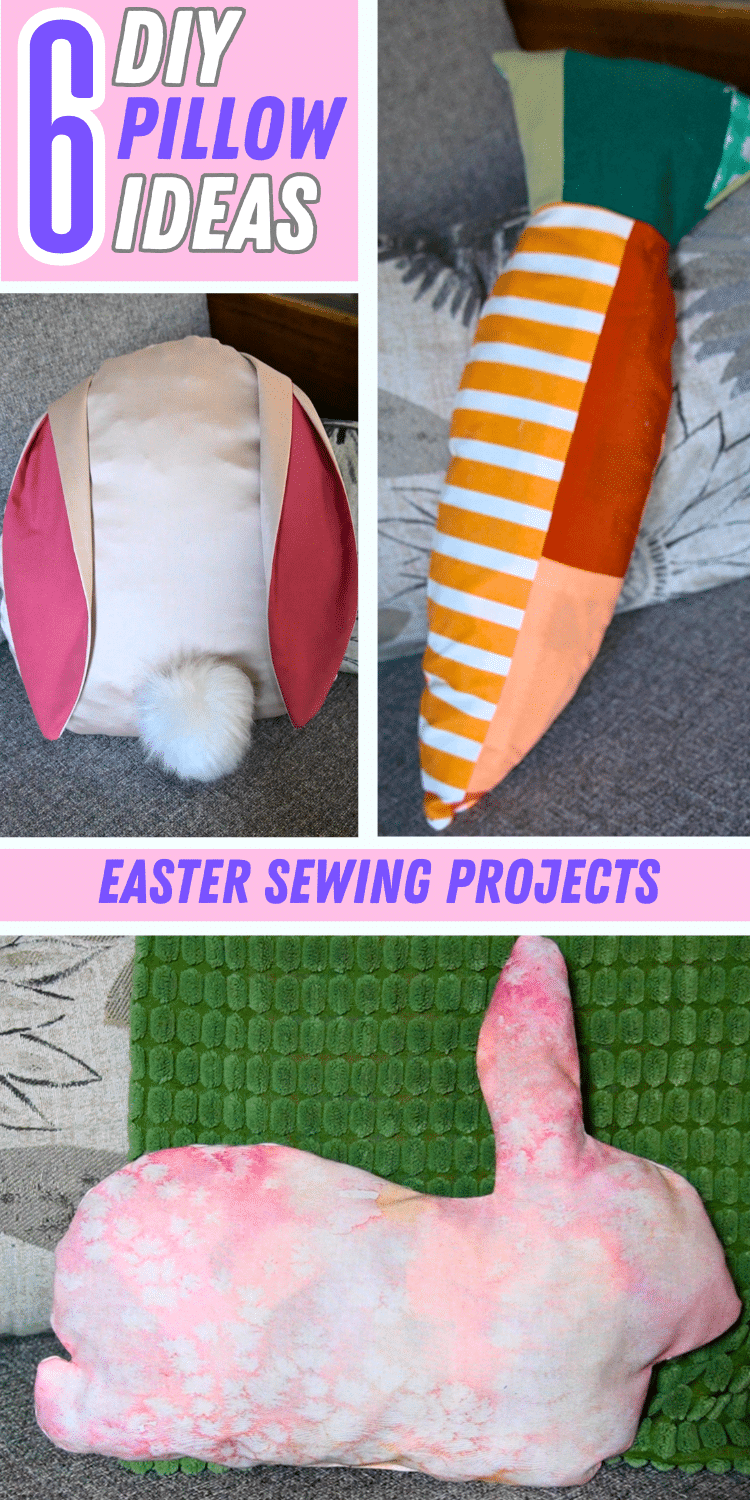 6 DIY Easter Pillows to Sew - Fabricated Closet