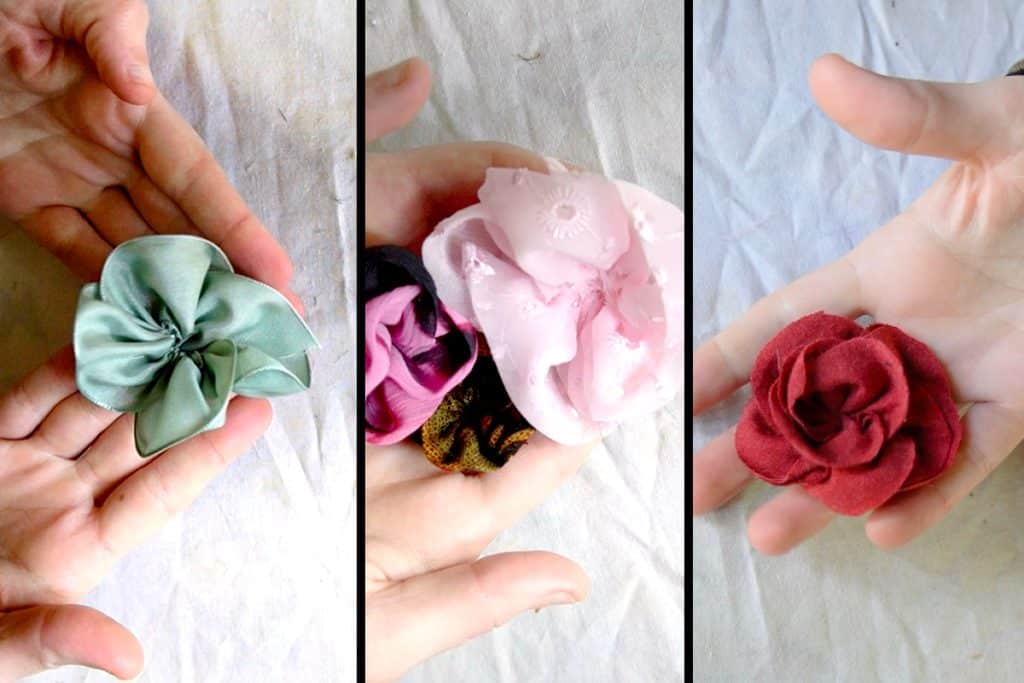 7 Easy DIY Fabric Flower Tutorials - Fabricated Closet