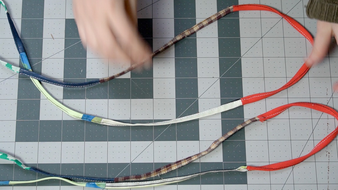 Tutorial: Colorful Shoelaces Using Fabric Scraps - Fabricated Closet