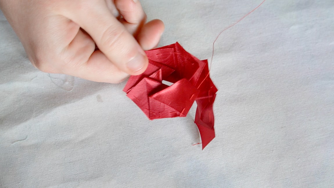 Tutorial: How to Make a Simple Ribbon Rose - Fabricated Closet